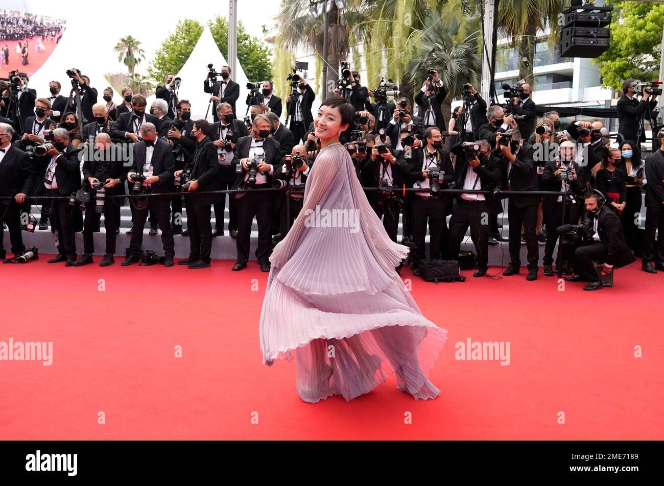 Huang Miyi poses for photographers upon arrival at the premiere of the ...