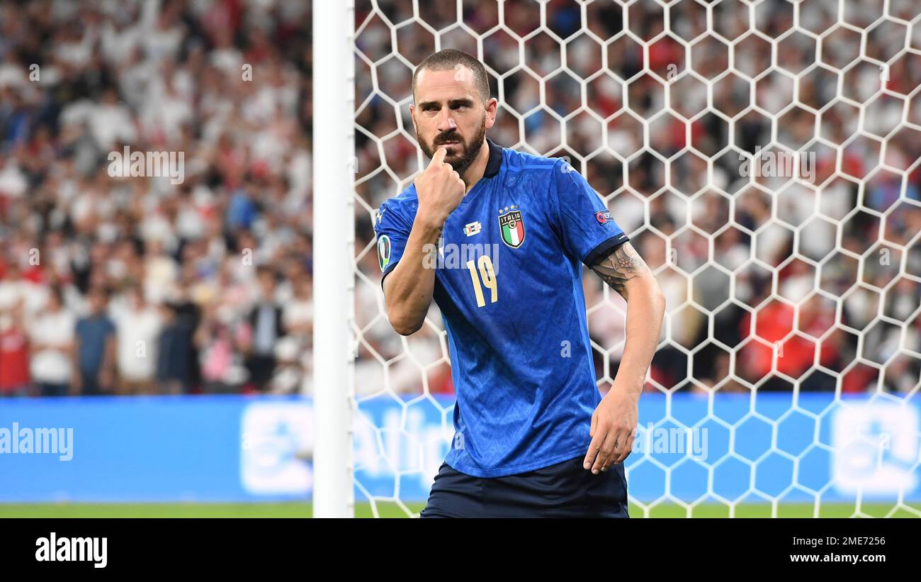 Italy's Leonardo Bonucci celebrates after scoring his side's opening ...