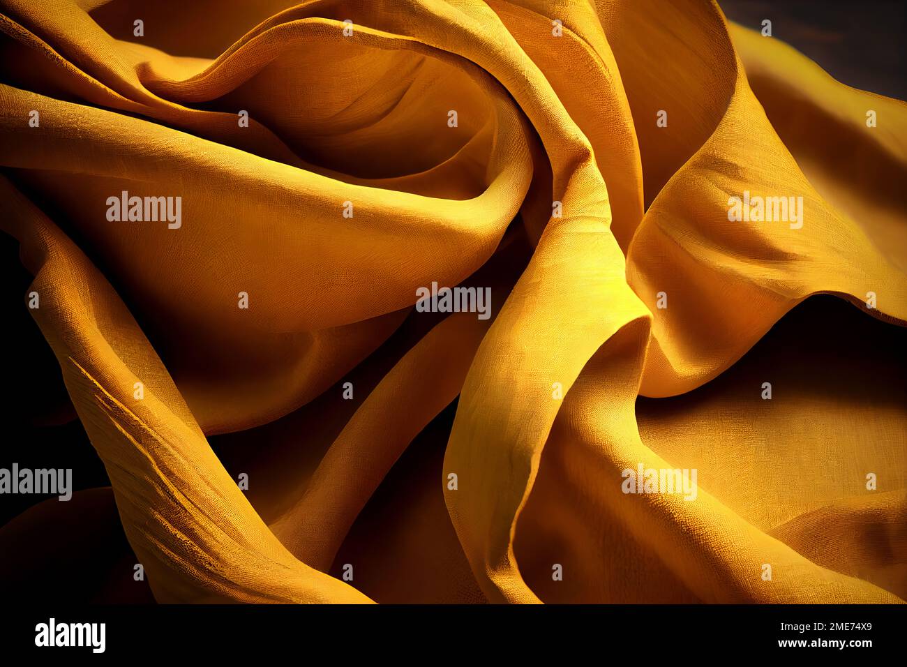 Yellow linen fabric surface abstract background. Decorative cloth ...