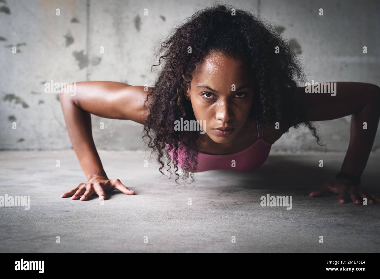 Shes pushing herself to the limit. Portrait of an attractive young ...