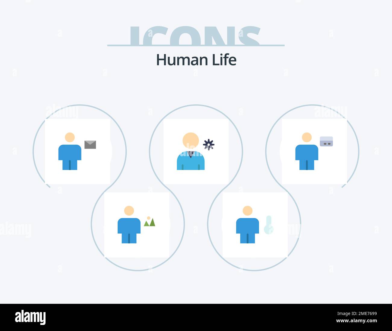 Human Flat Icon Pack 5 Icon Design. user. controls. human. letter ...