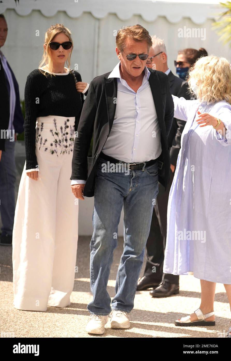 Dylan Penn, left, and Sean Penn pose for photographers at the photo ...