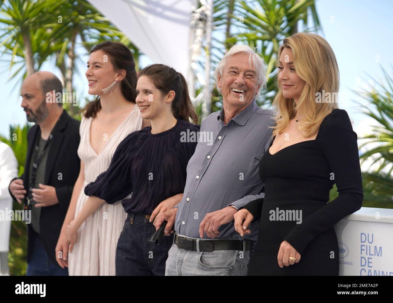 David Birke, from left, Louise Chevillotte, Daphne Patakia, director ...