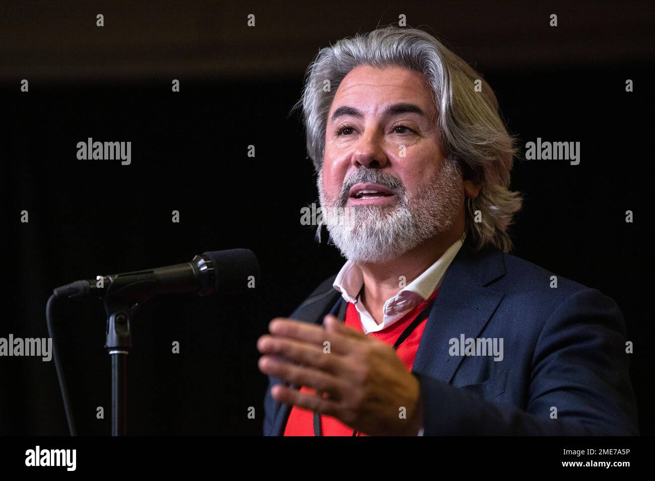 Minister of Canadian Heritage Pablo Rodriguez speaks to the media at ...