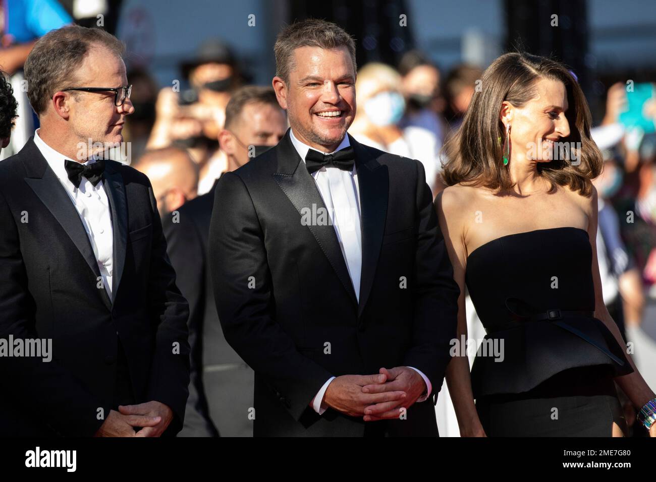 Tom McCarthy, Matt Damon and Camille Cottin pose for photographers upon ...