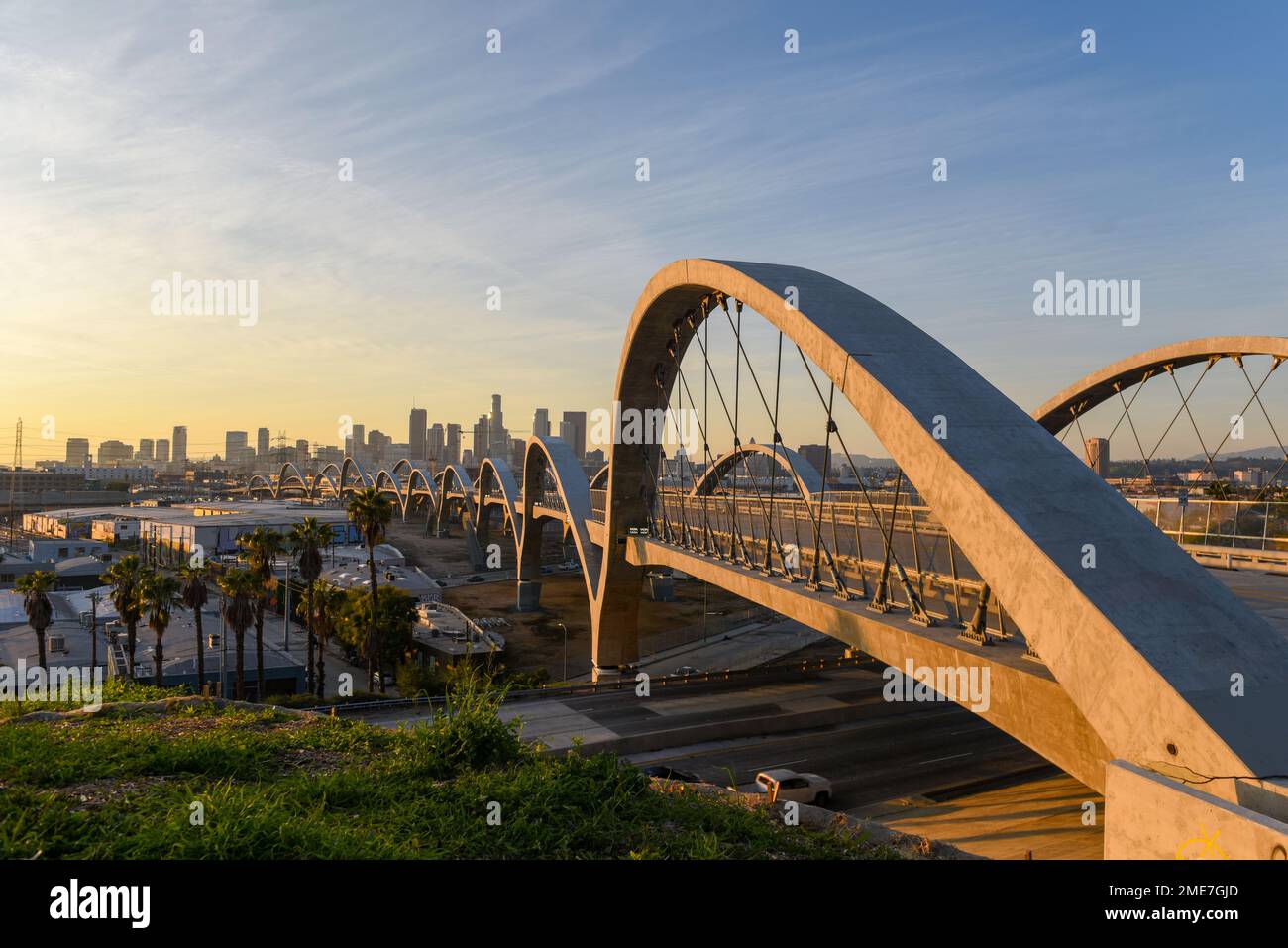 The new 6th street bridge leading from East Los Angeles, into Downtown ...