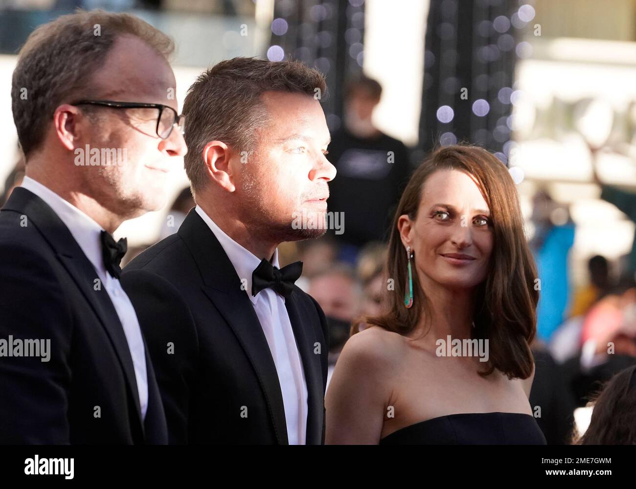 Director Tom McCarthy, from left, Matt Damon, and Camille Cottin pose ...