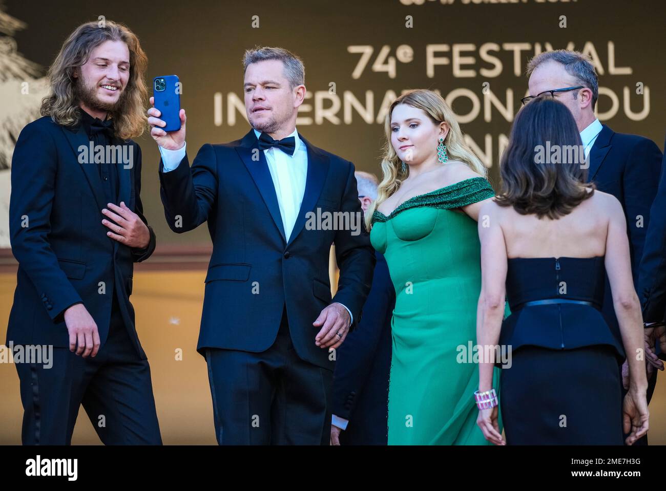 Idir Azougli, from left, Matt Damon, Abigail Breslin, Camille Cottin ...