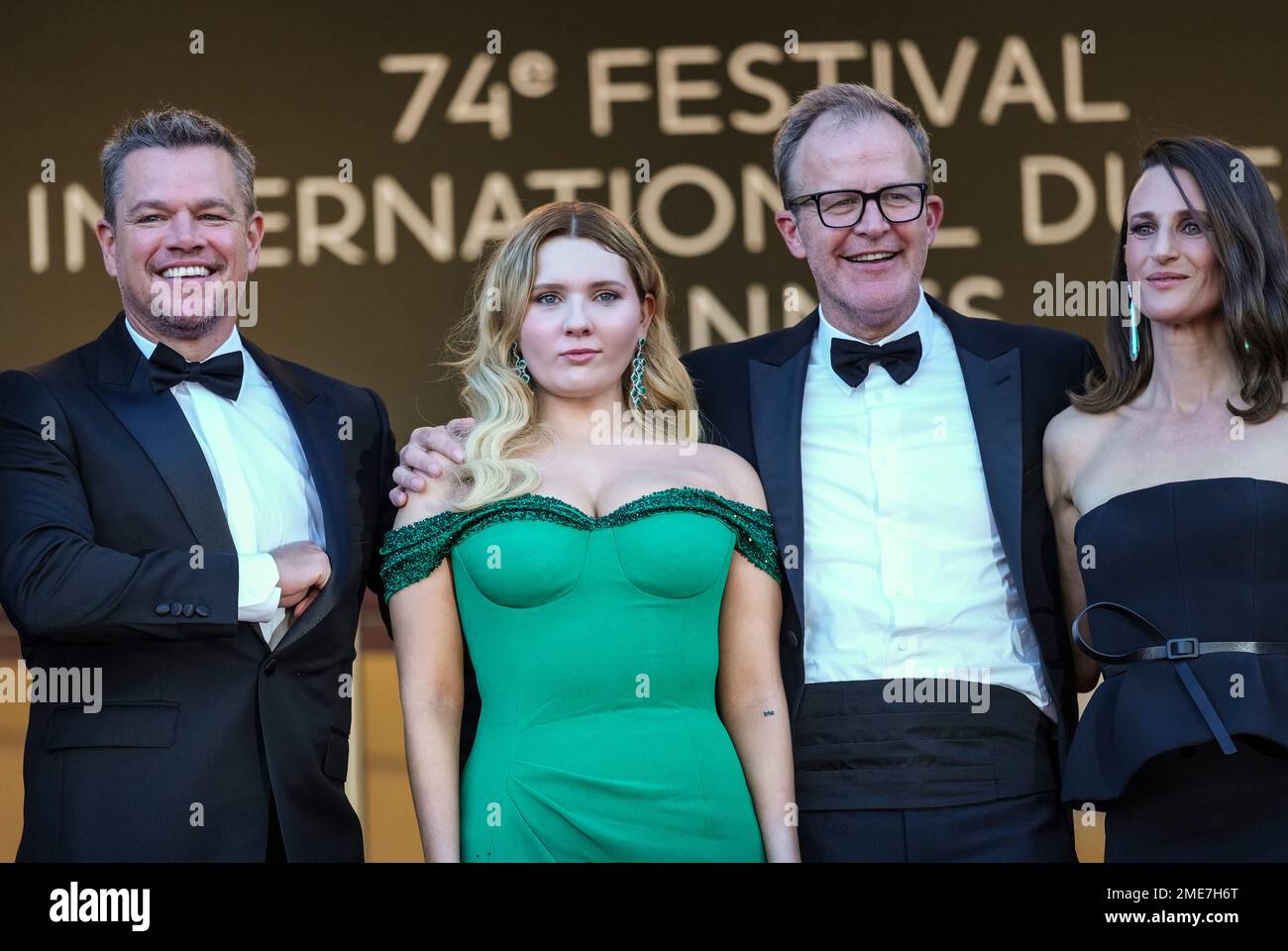 Matt Damon, from left, Abigail Breslin, director Tom McCarthy, and ...