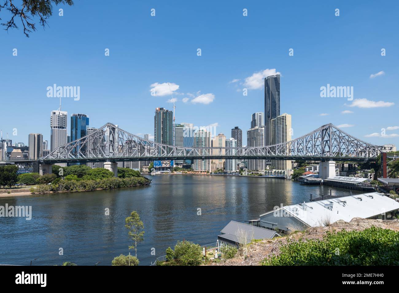 Brisbane, Australia – January 19 2023: View of the Story Bridge and ...