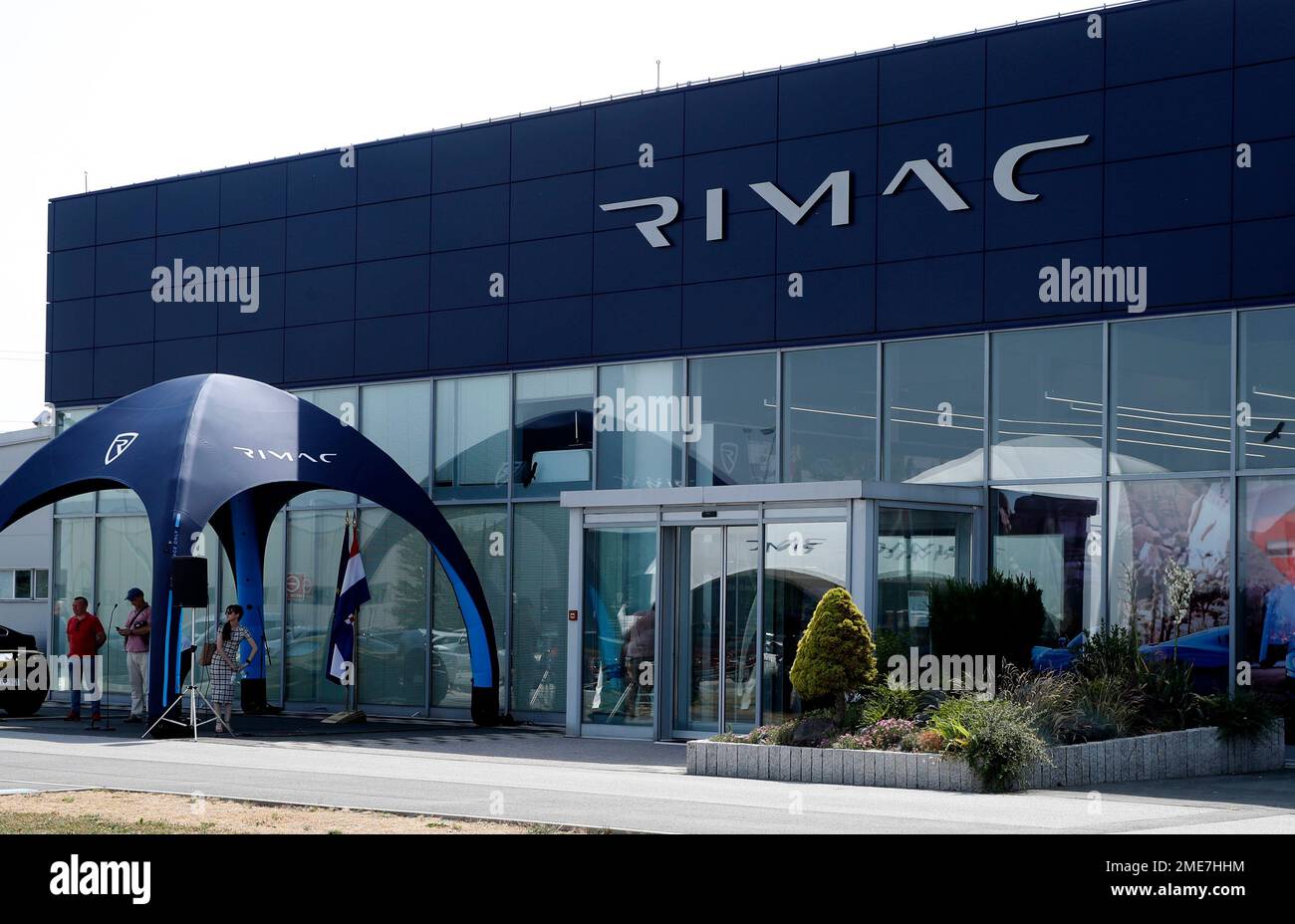 A view of the headquarters of Rimac Automobili electric supercar ...