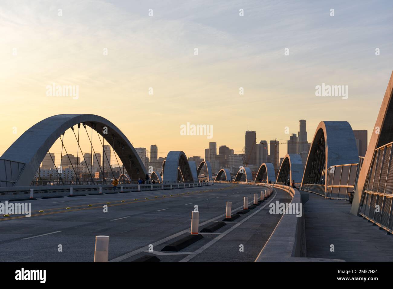 The new 6th street bridge that leads into Downtown Los Angeles ...