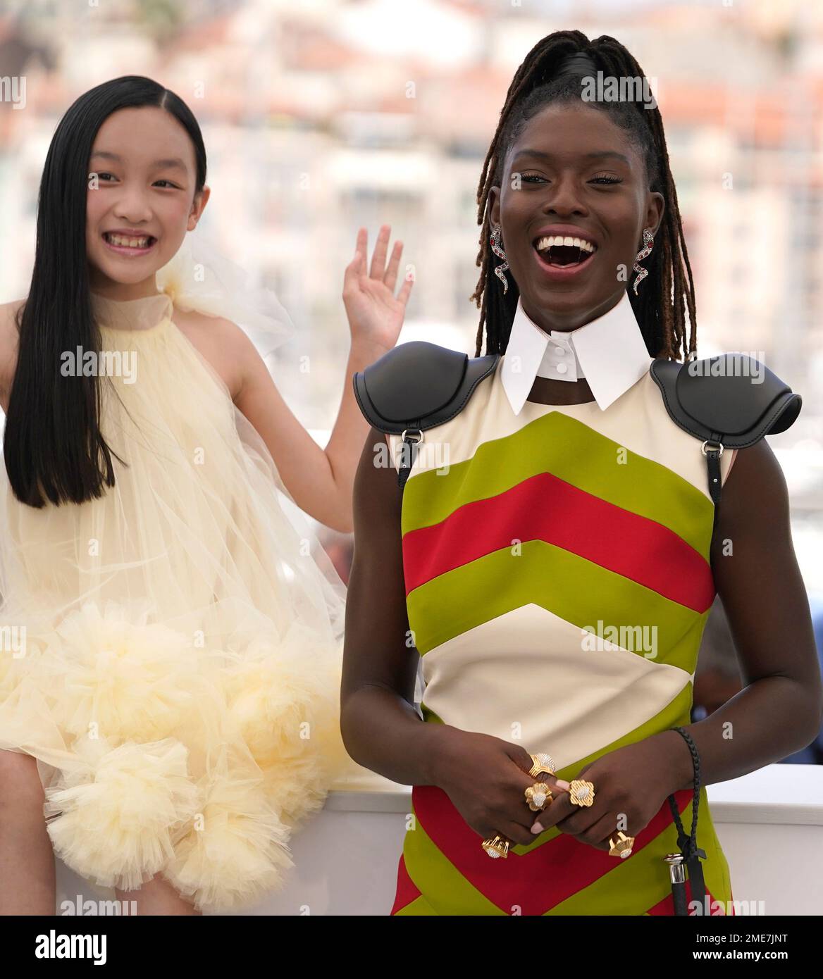 Malea Emma Tjandrawidjaja and Jodie Turner-Smith pose for photographers ...