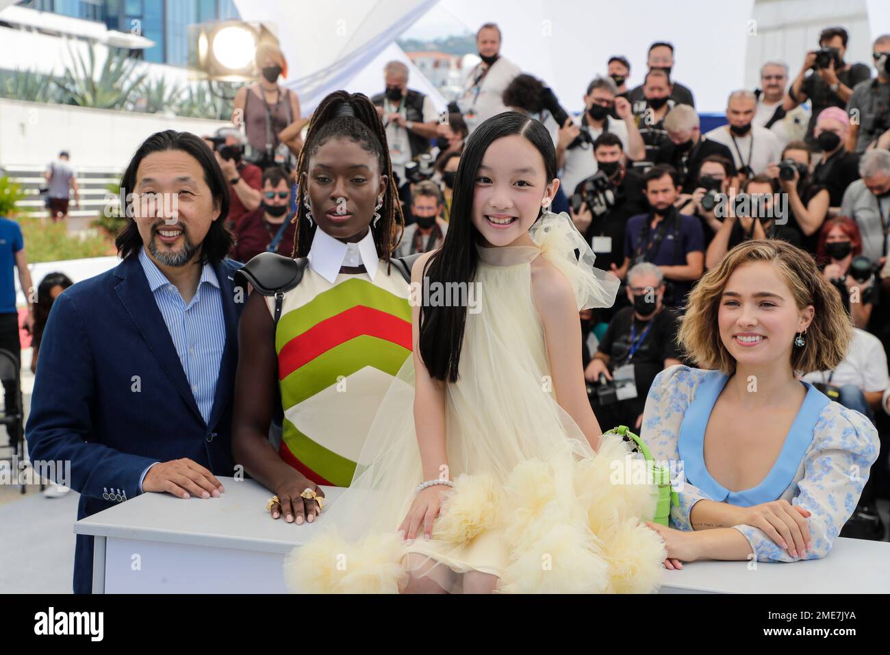 Director Kogonada, from left, Jodie Turner-Smith, Malea Emma ...