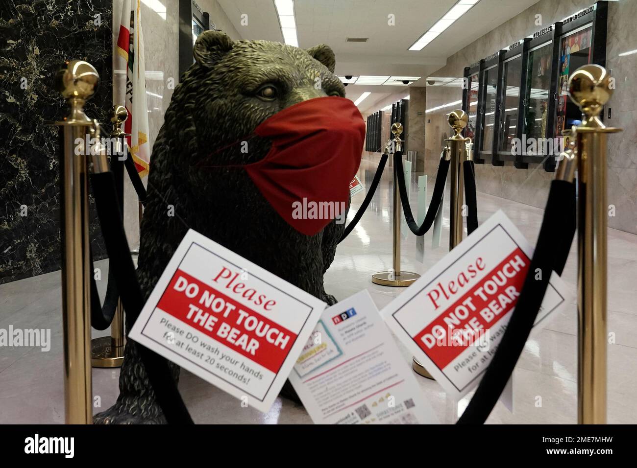 FILE - In this Feb. 10, 2021, file photo, a mask is seen on the ...