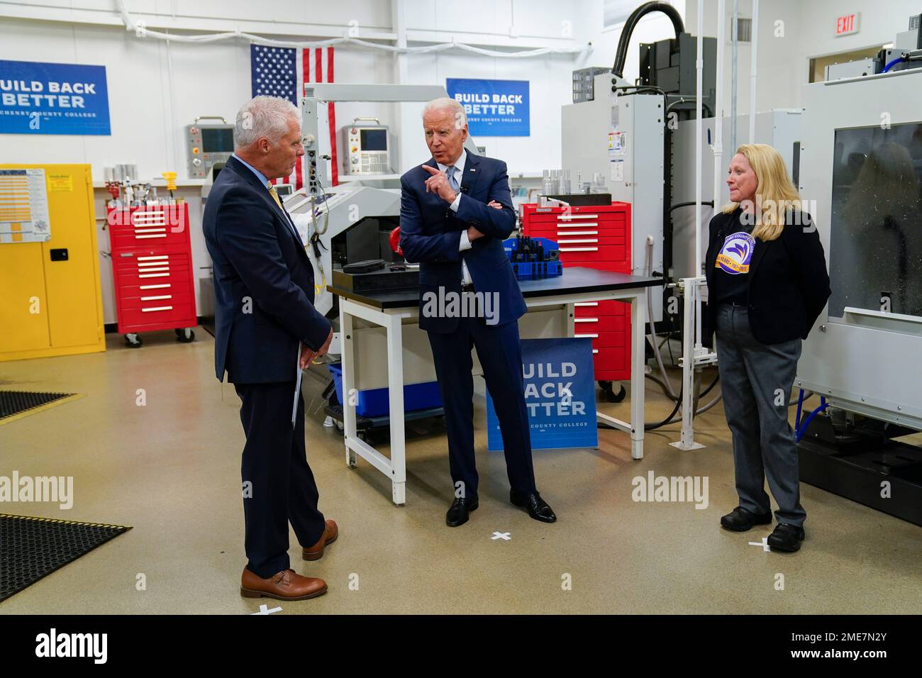 President of McHenry County College Clint Gabbard, listens as President ...