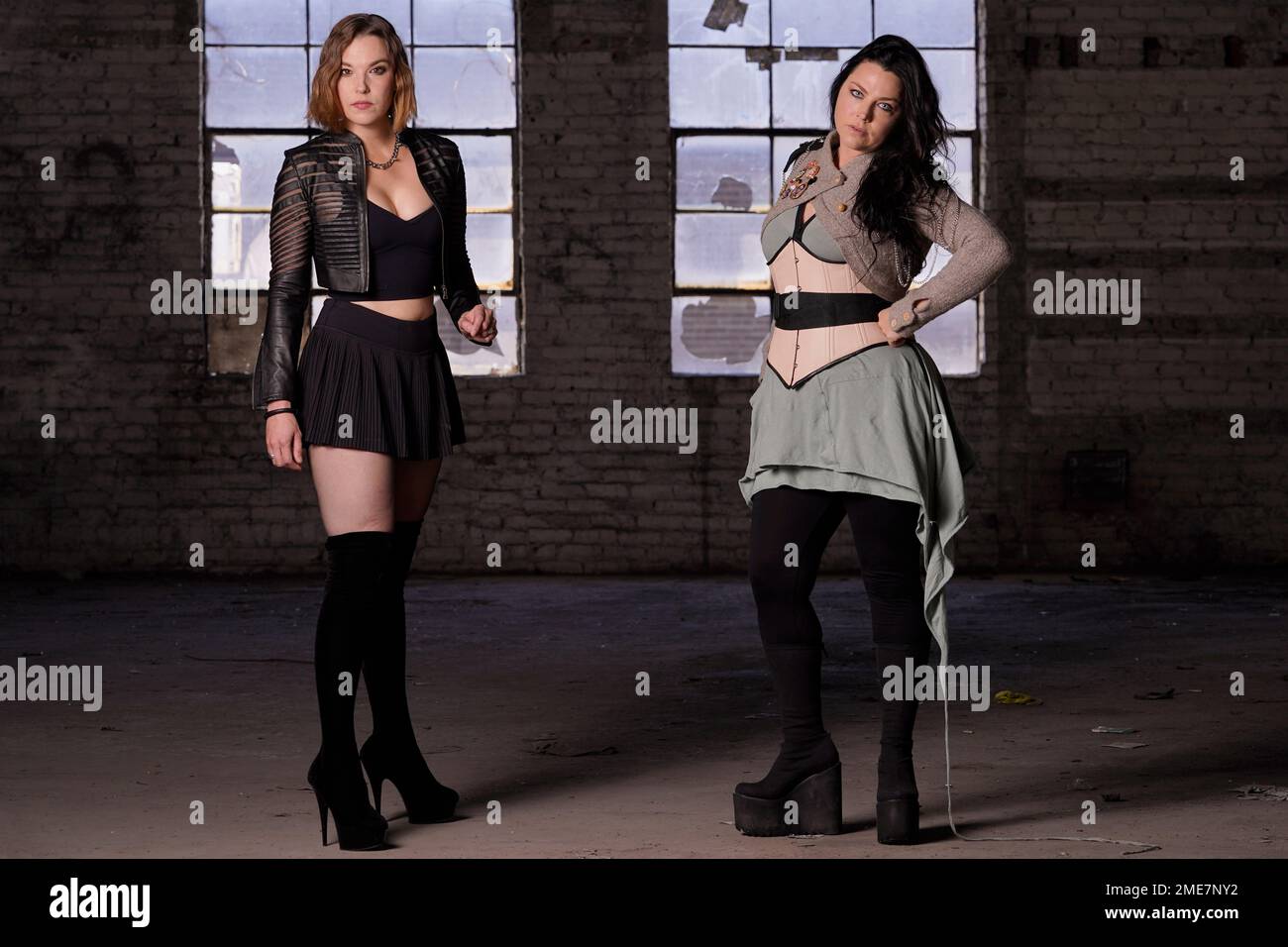 Lzzy Hale of Halestorm, left, and Amy Lee of Evanescence pose in ...