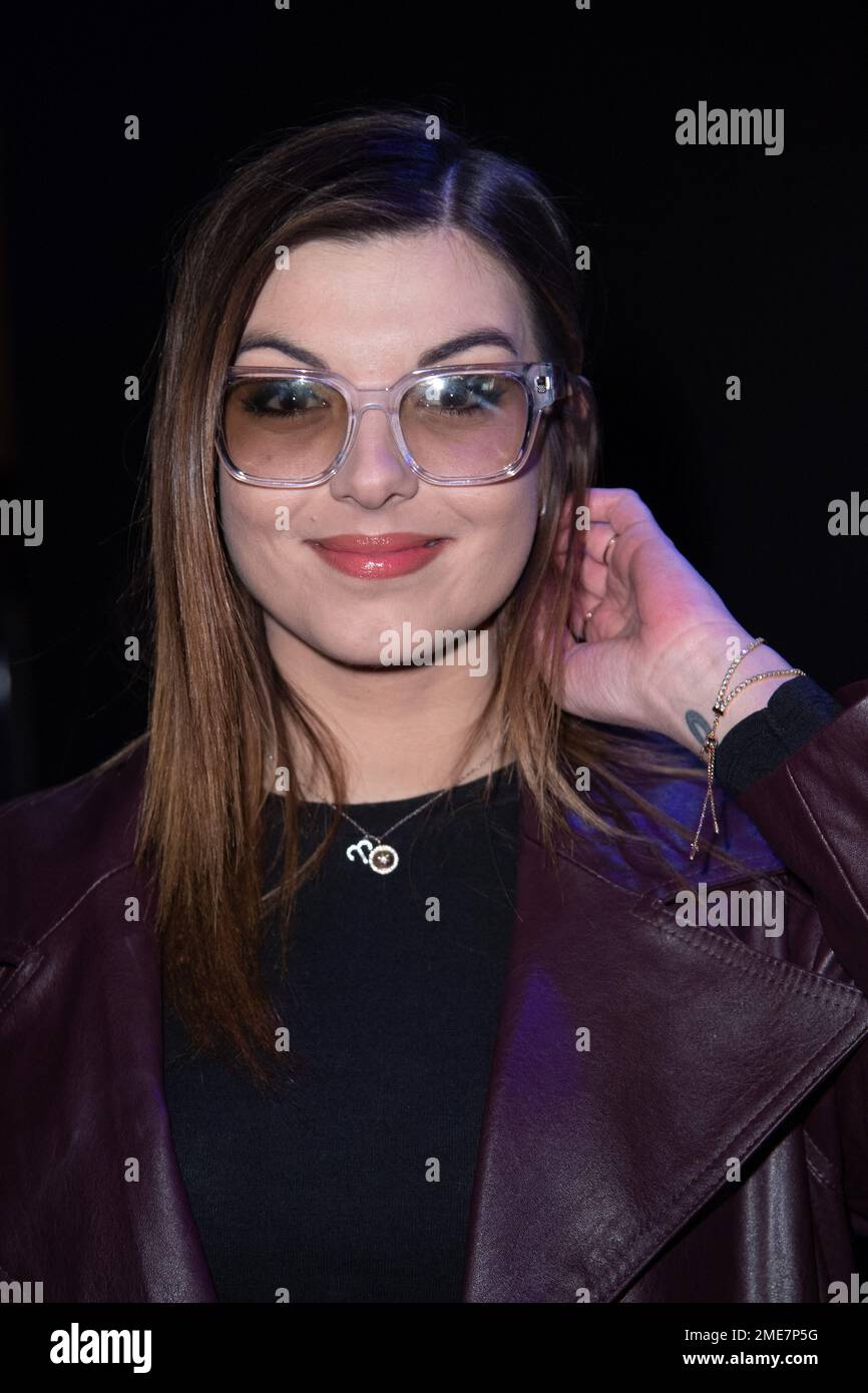 Alice Totino attending the Chmps Parisse Haute Couture Spring Summer ...