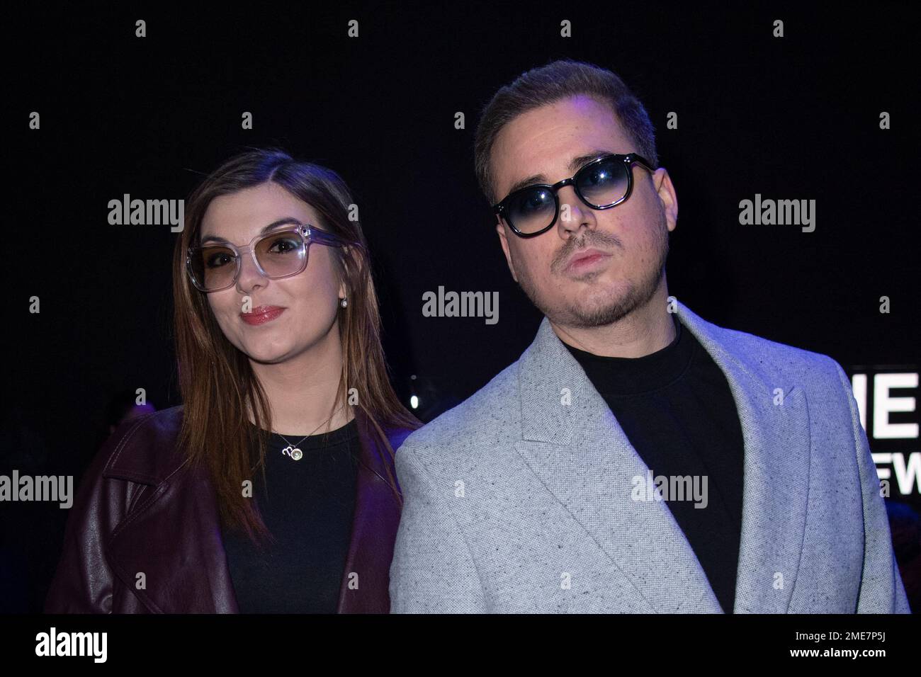 Alice Totino And Andreas Kastros Attending The Chmps Parisse Haute Couture Spring Summer 2023