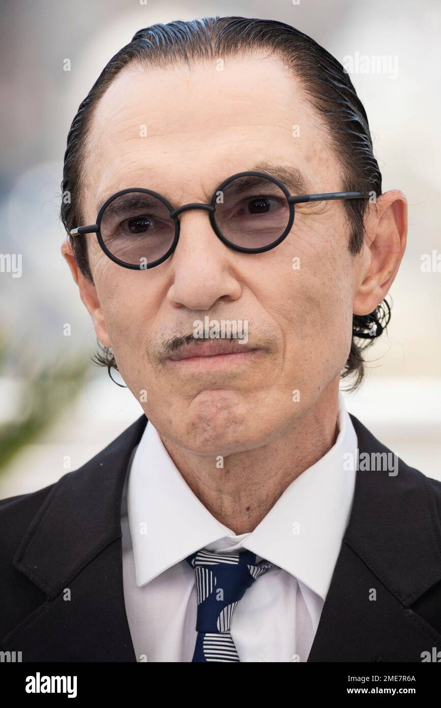 Ron Mael poses for photographers at the photo call for the film Annette ...