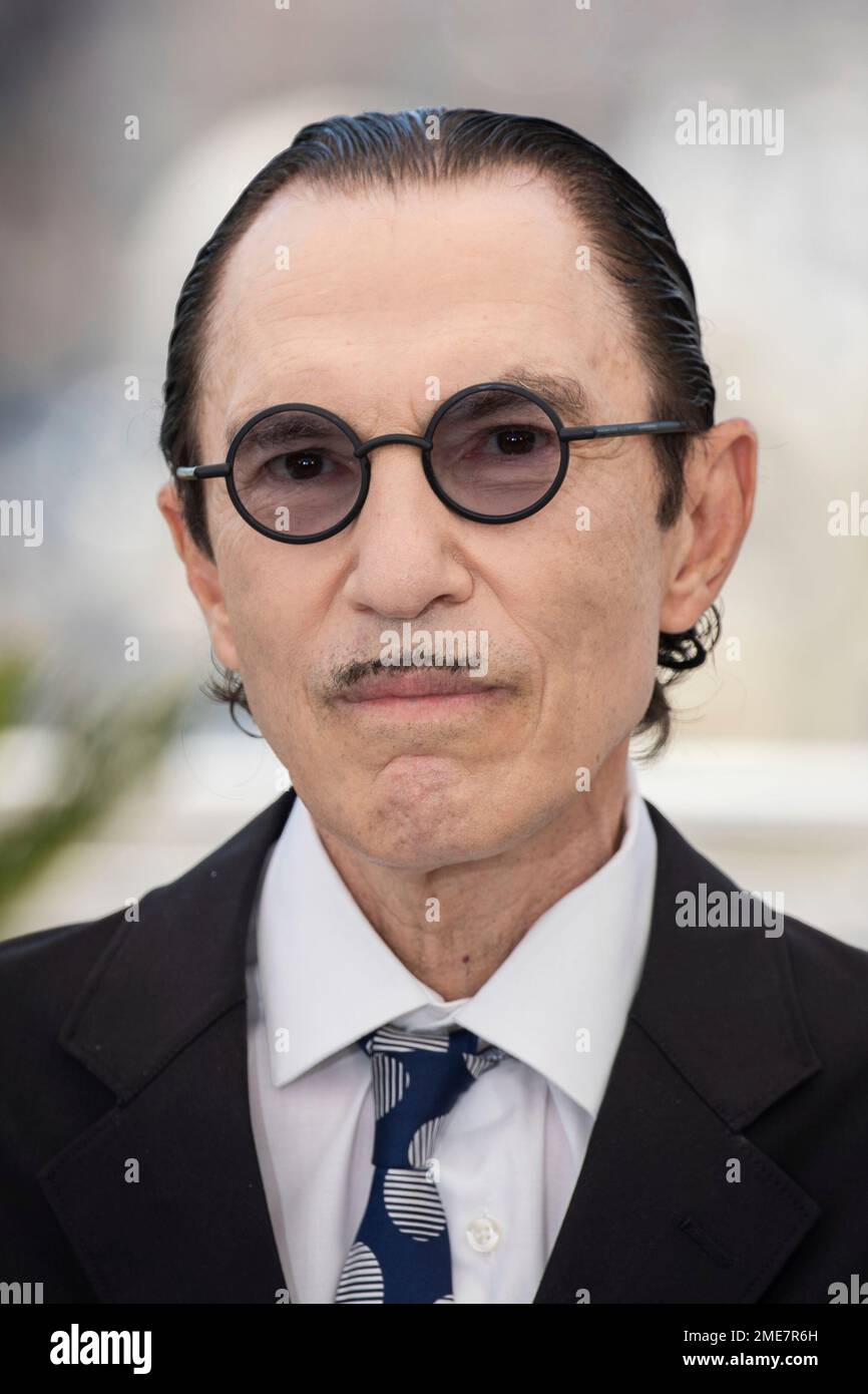 Ron Mael poses for photographers at the photo call for the film Annette ...