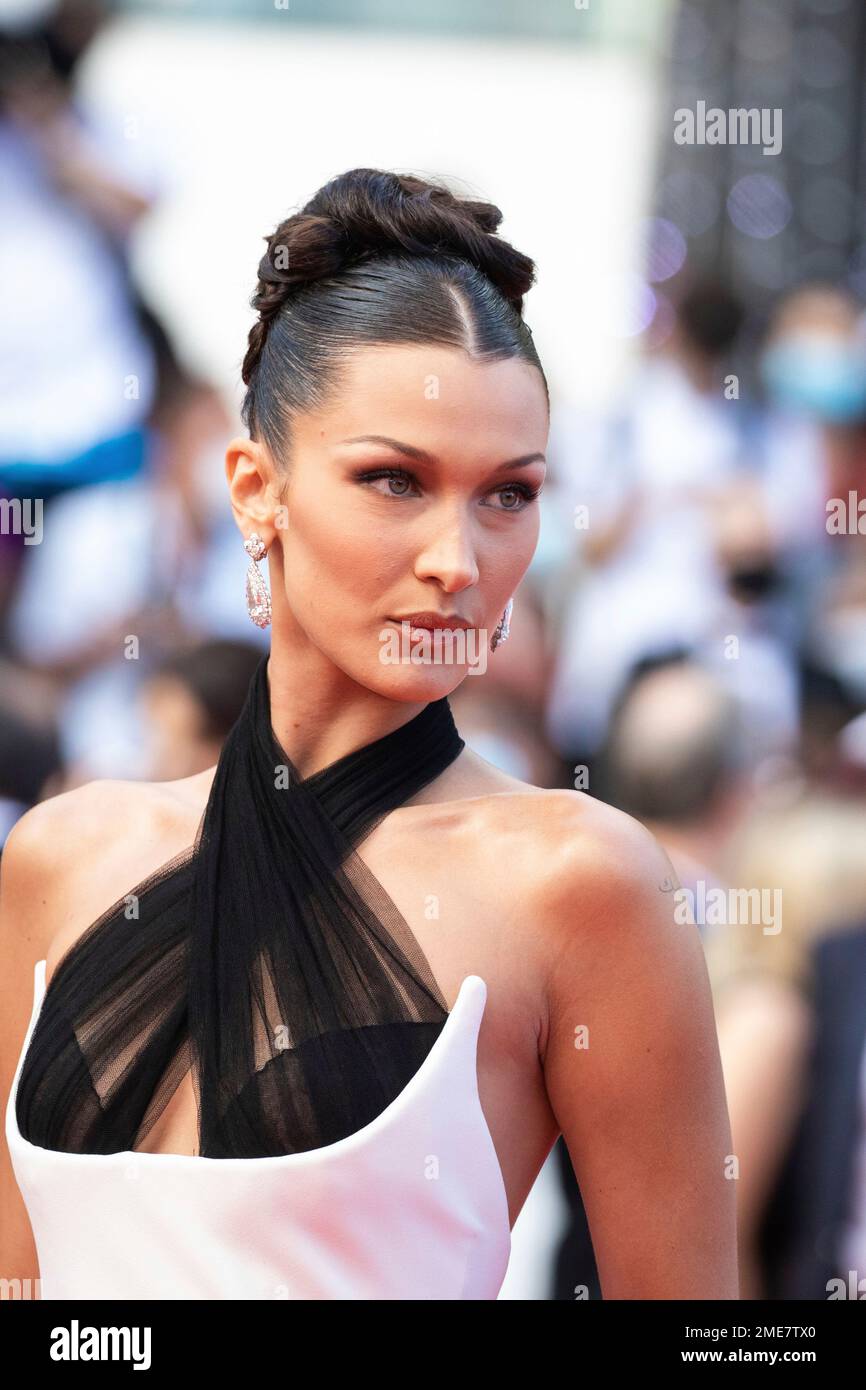 Bella Hadid poses for photographers upon arrival at the premiere of the ...