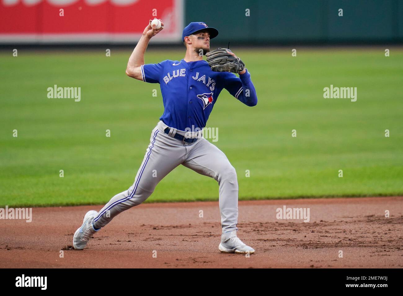 Toronto Blue Jays third baseman Cavan Biggio throws out Baltimore ...