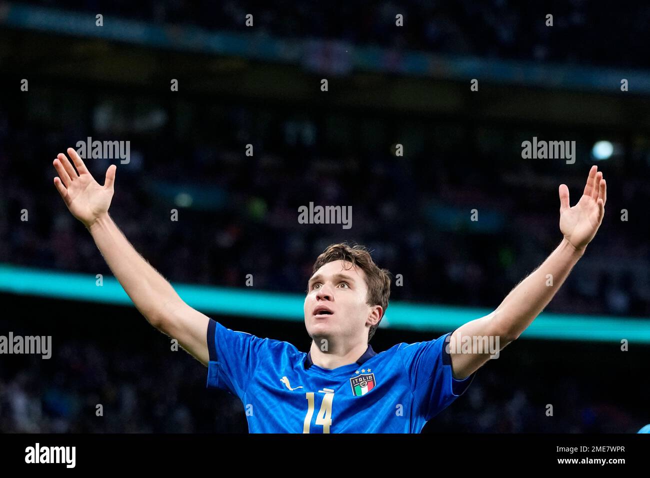 Italy's Federico Chiesa celebrates after scoring his side's opening ...