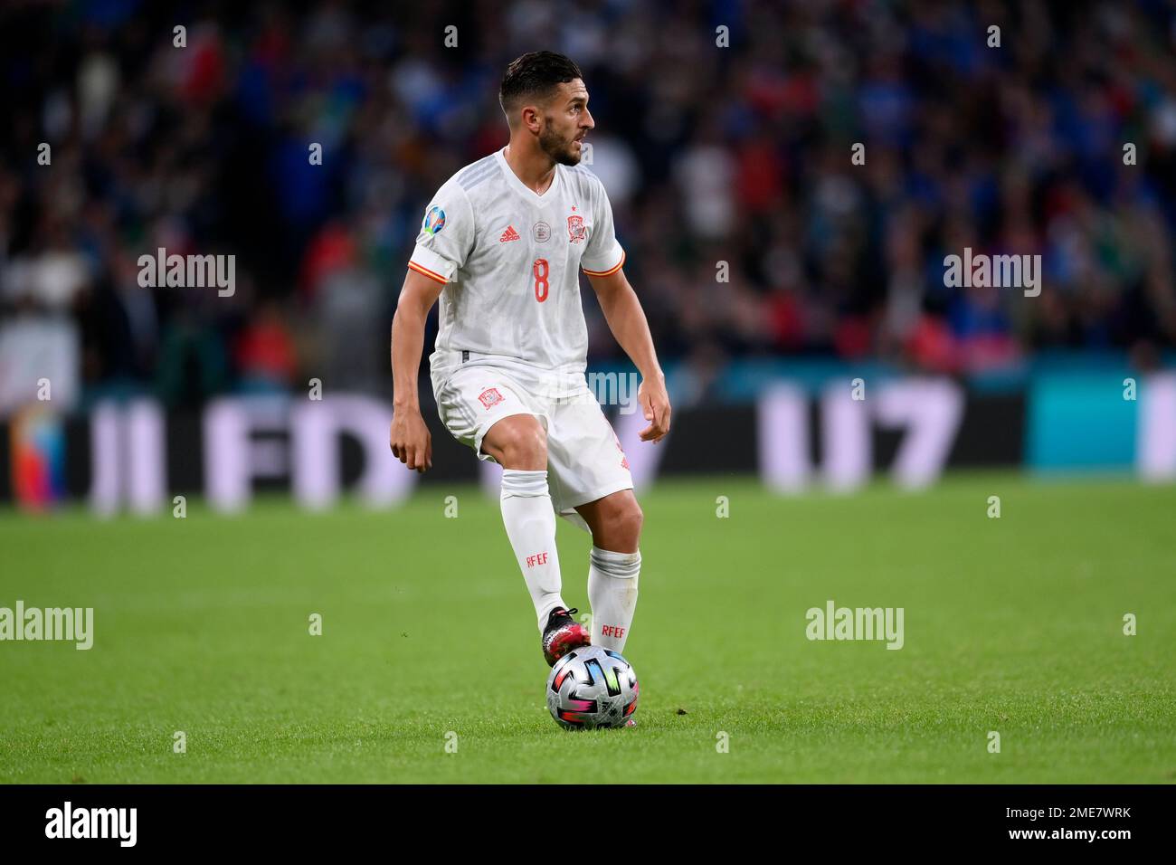 Spain's Koke during the Euro 2020 soccer semifinal match between Italy ...