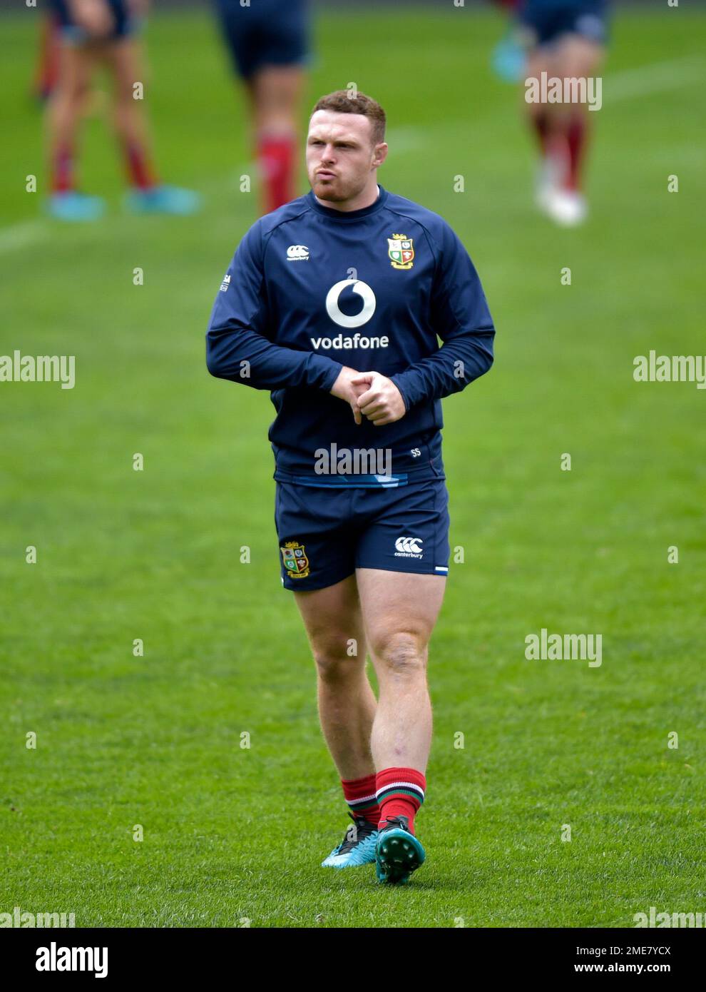 Sam Simmonds of the British and Irish Lions team trains at Emirates ...