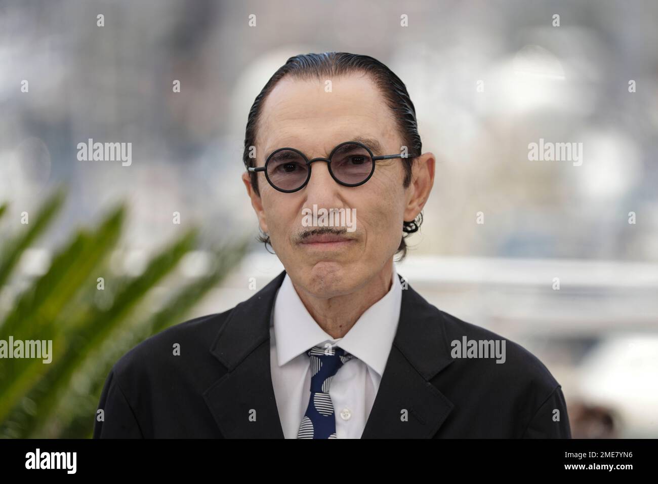 Ron Mael poses for photographers at the photo call for the film Annette ...
