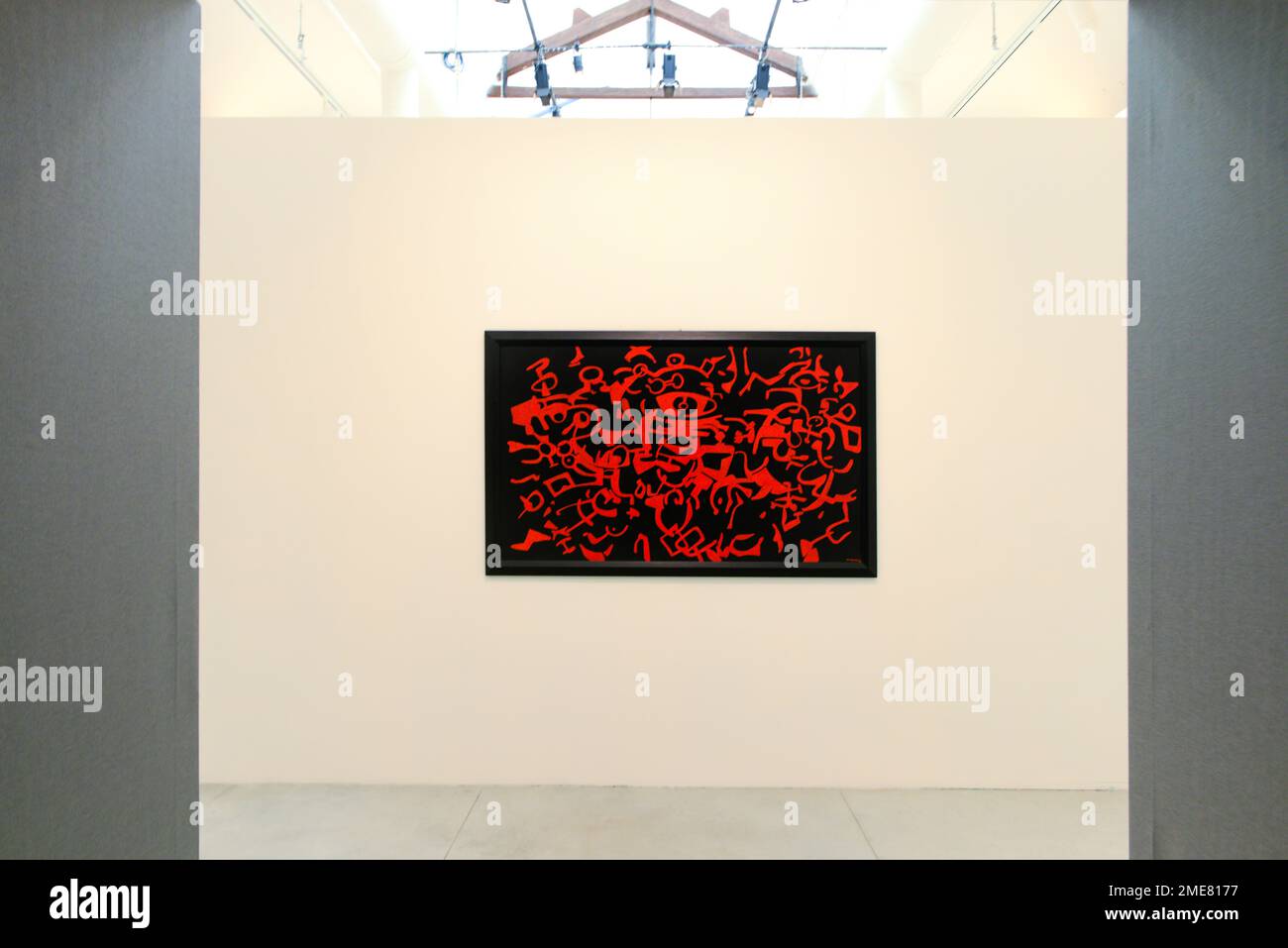 Venice, Italy - July 3, 2022: Contemporary paintings exhibited at the ...