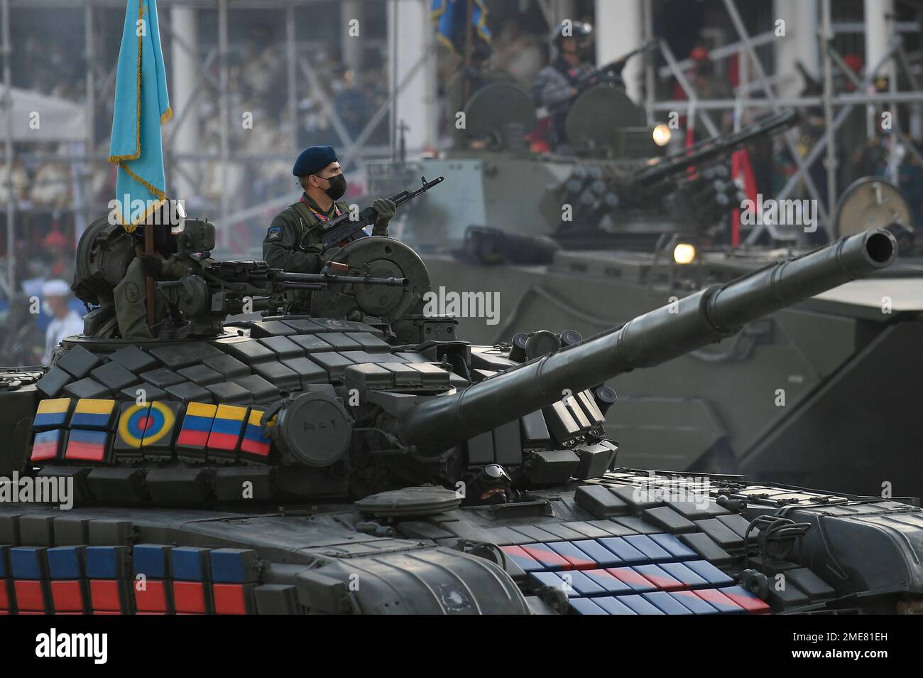 A tank drives during a military parade marking Independence Day in ...