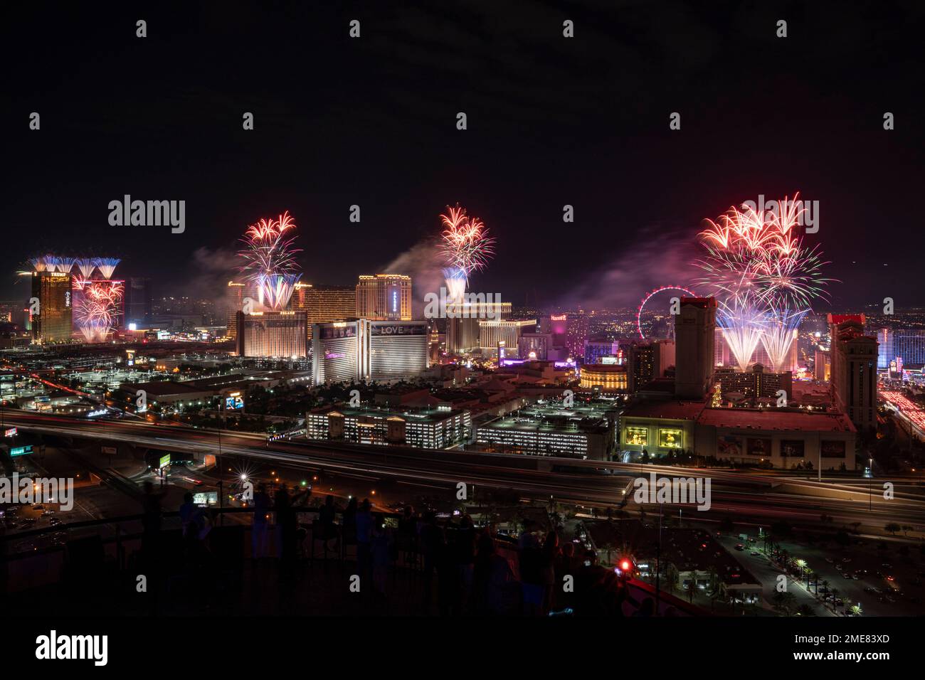 Fireworks explode over the Las Vegas Strip during a 4th of July ...