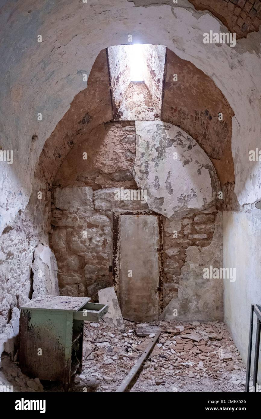 A prison cell at Eastern State Penitentiary is seen on Saturday, April ...
