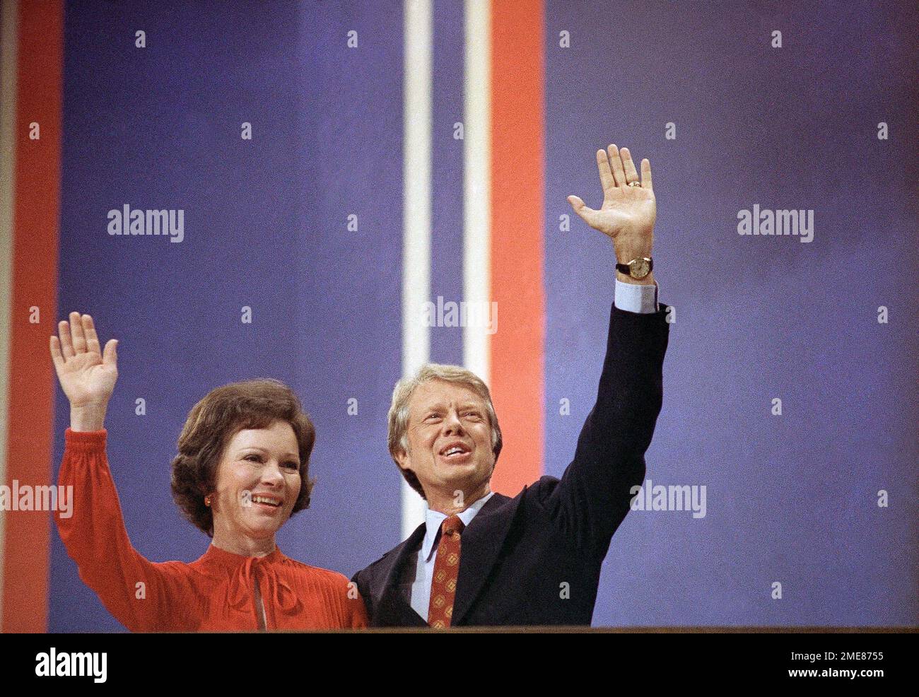 FILE - In this July 15, 1976 file photo Jimmy Carter with Wife Rosalynn ...