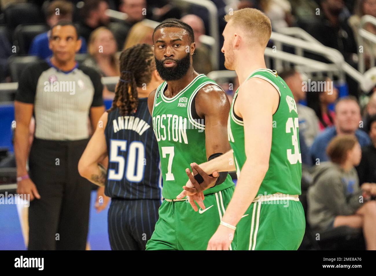 Orlando, Florida, USA, January 23, 2023, Boston Celtics players Jaylen ...