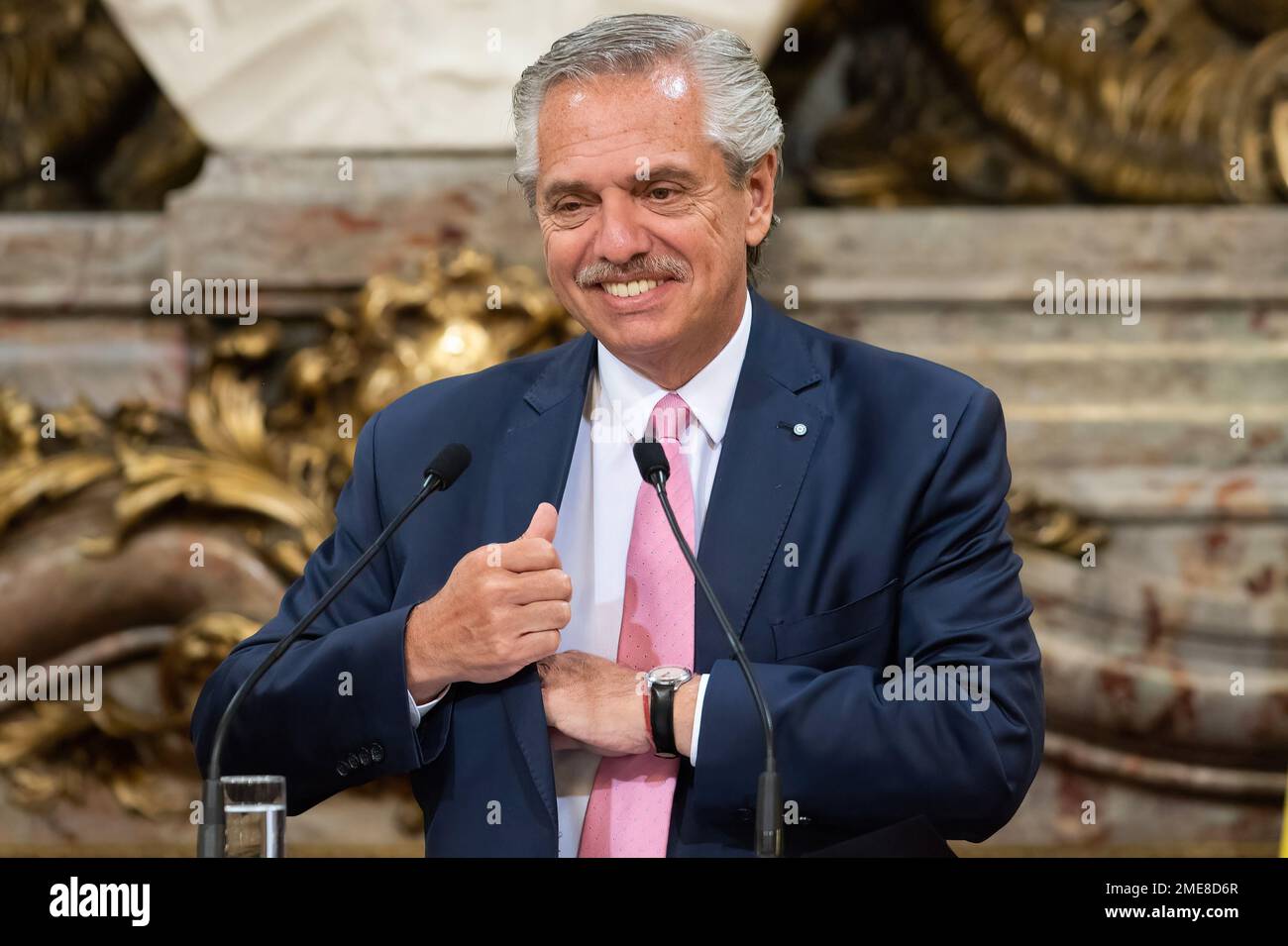 Buenos Aires, Argentina. 23rd Jan, 2023. Argentina's President Alberto ...