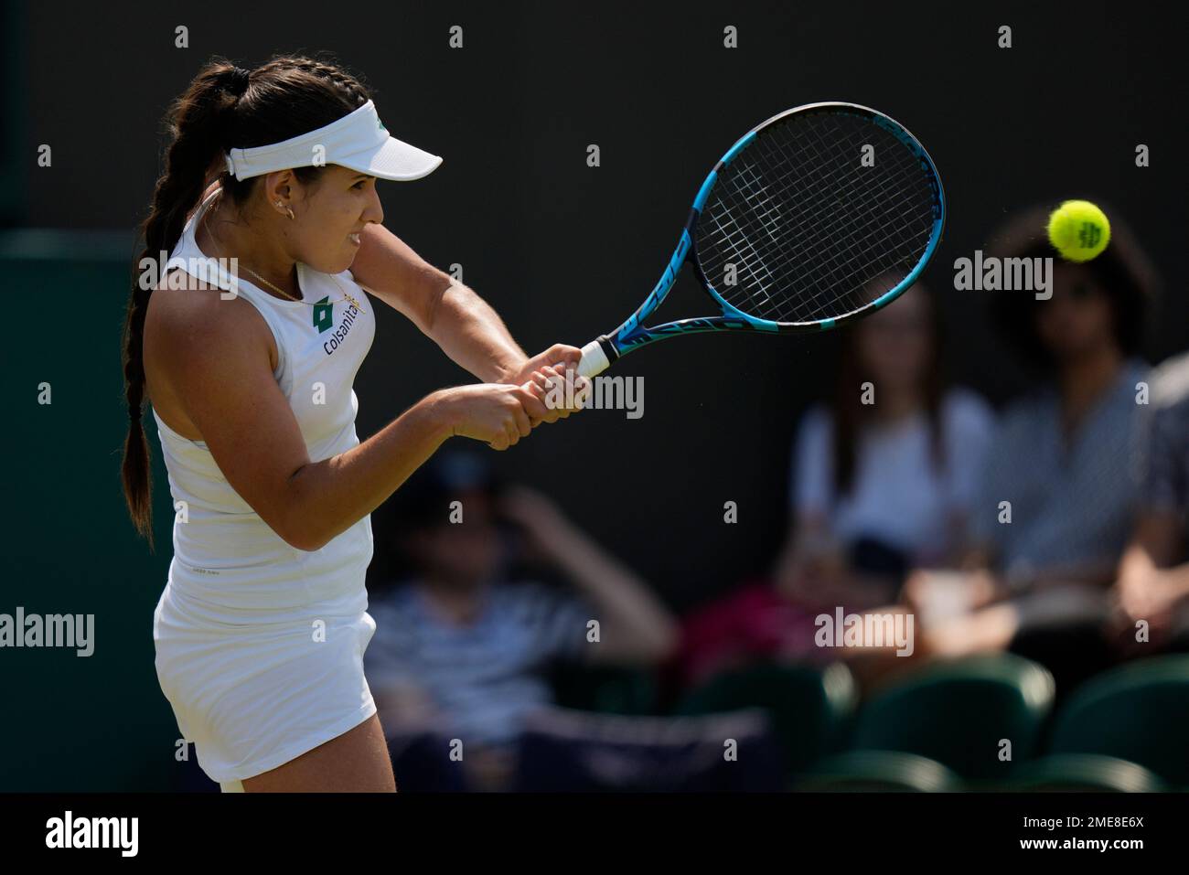 Colombia's Maria Camila Osorio Serrano plays a return to Belarus's ...