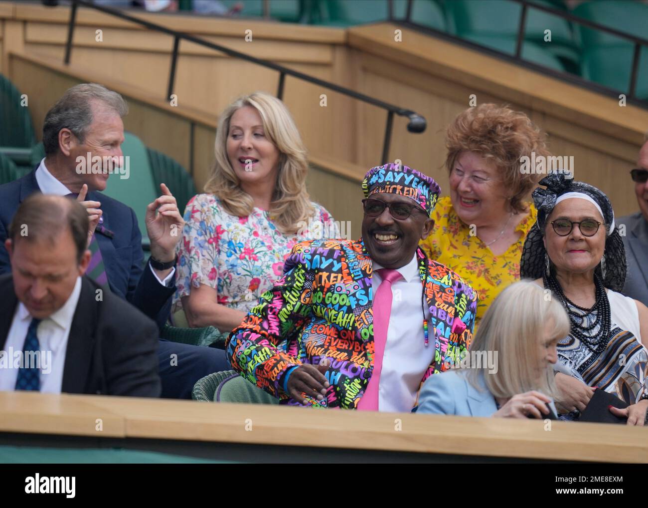 Derrick Evans, otherwise known as Mr Motivator, sits in the Royal Box ...