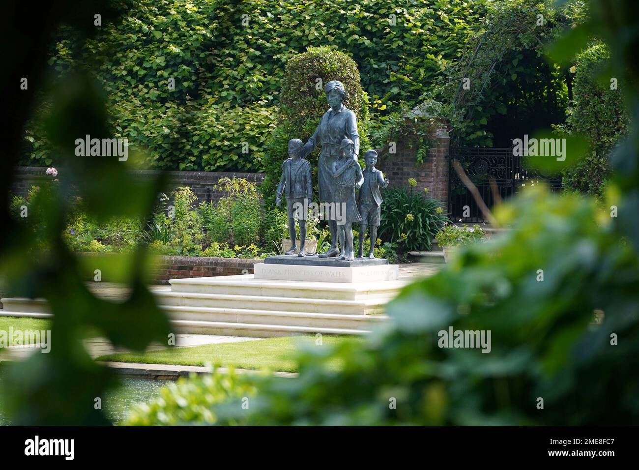 A view of the statue of Diana, Princess of Wales, a day after its ...