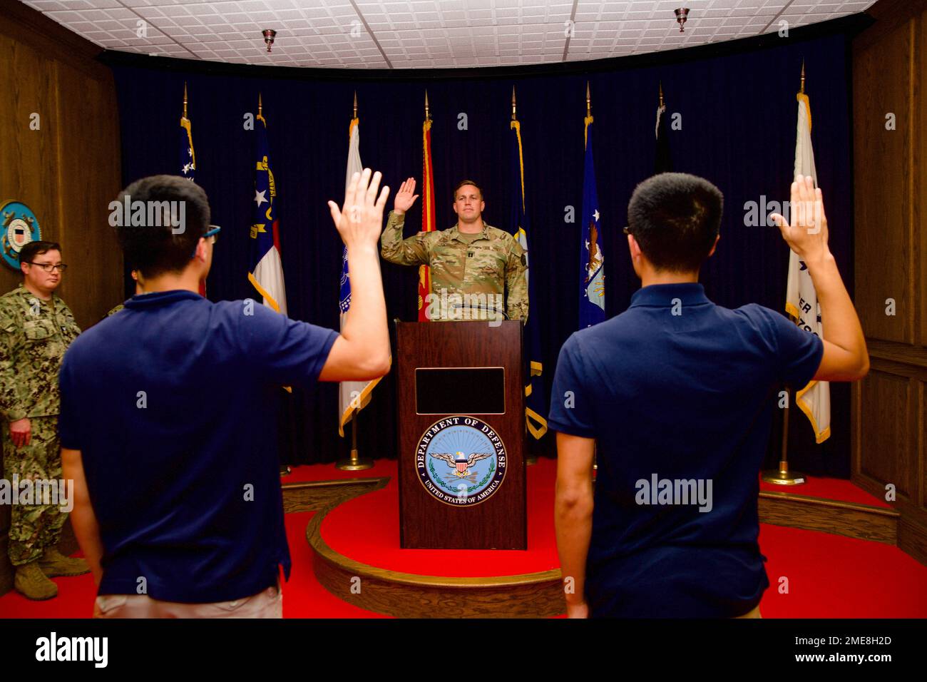 Public Affairs Officer MarQuan Stith takes a photograph of Angel ...