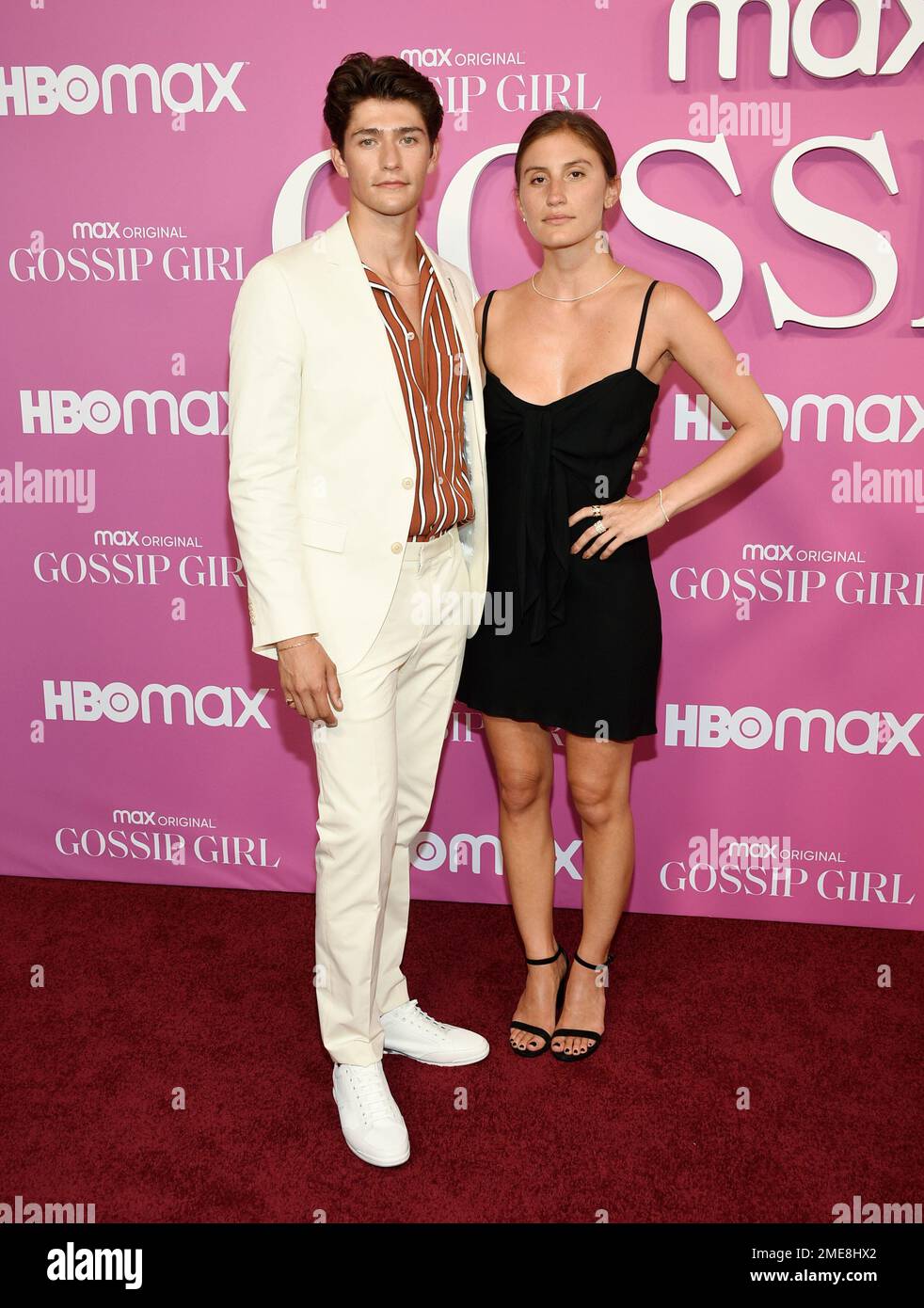 Actor Barton Cowperthwaite, left, and girlfriend Sophie Thoerner attend ...