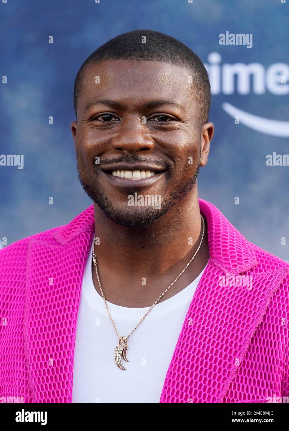 Edwin Hodge, a cast member in "The Tomorrow War," poses at the Los ...