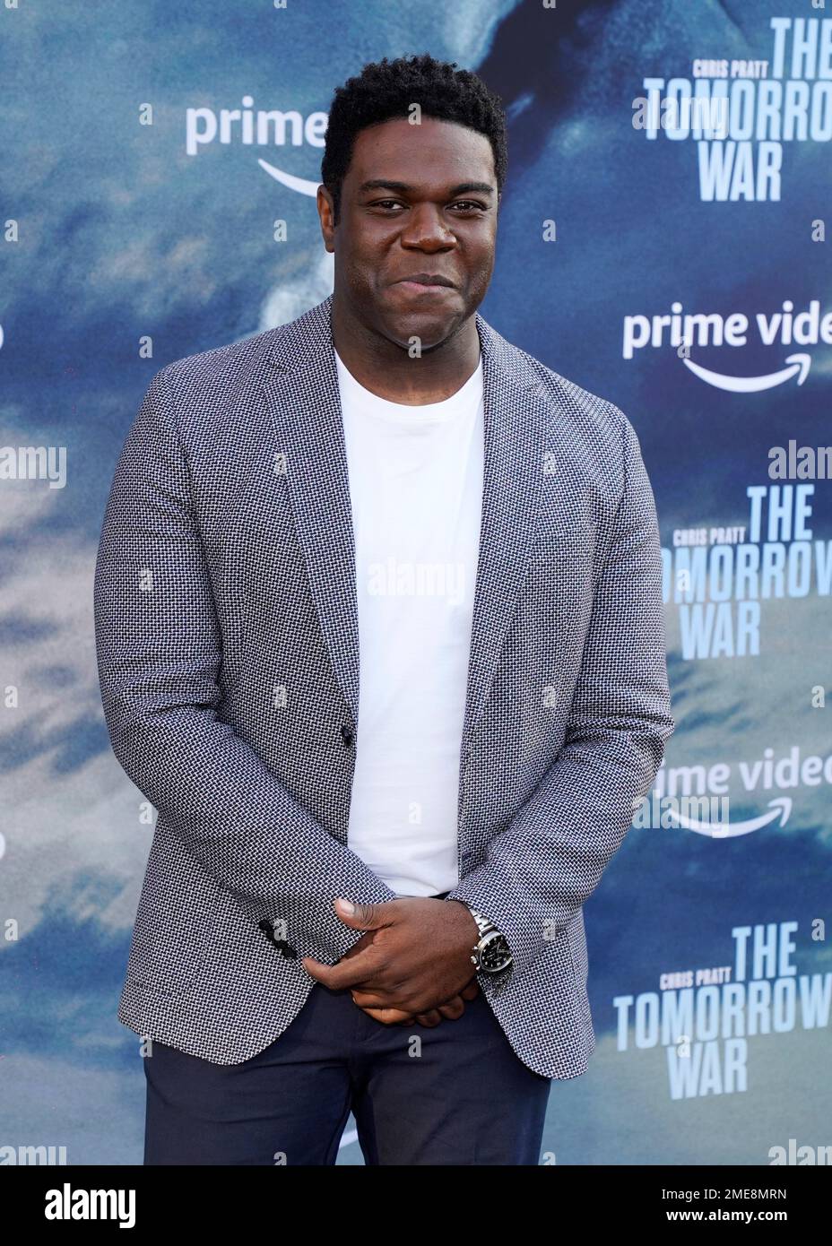 Sam Richardson, a cast member in "The Tomorrow War," poses at the Los ...