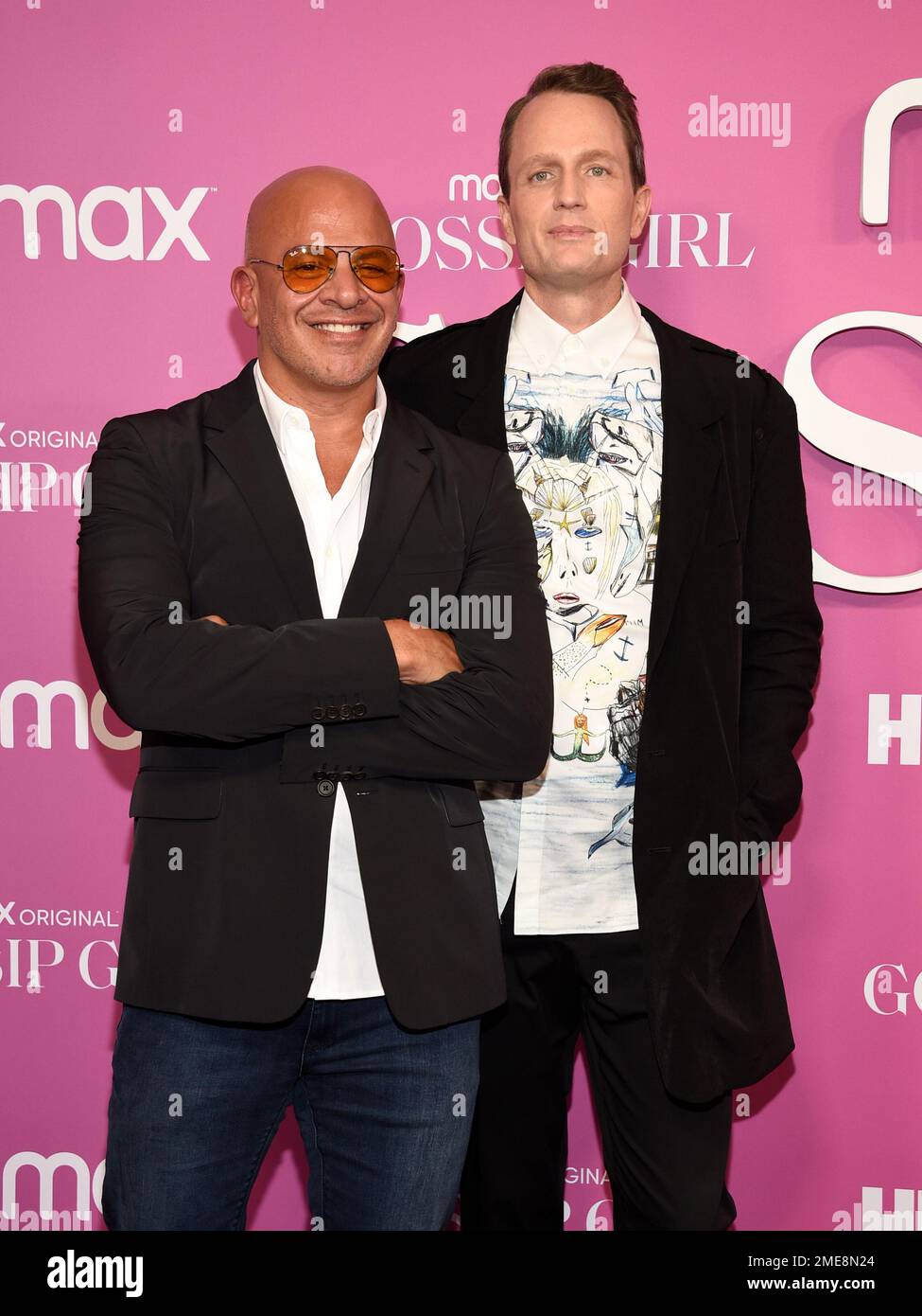Actor Todd Almond, right, and husband Mark Subias attend the premiere ...