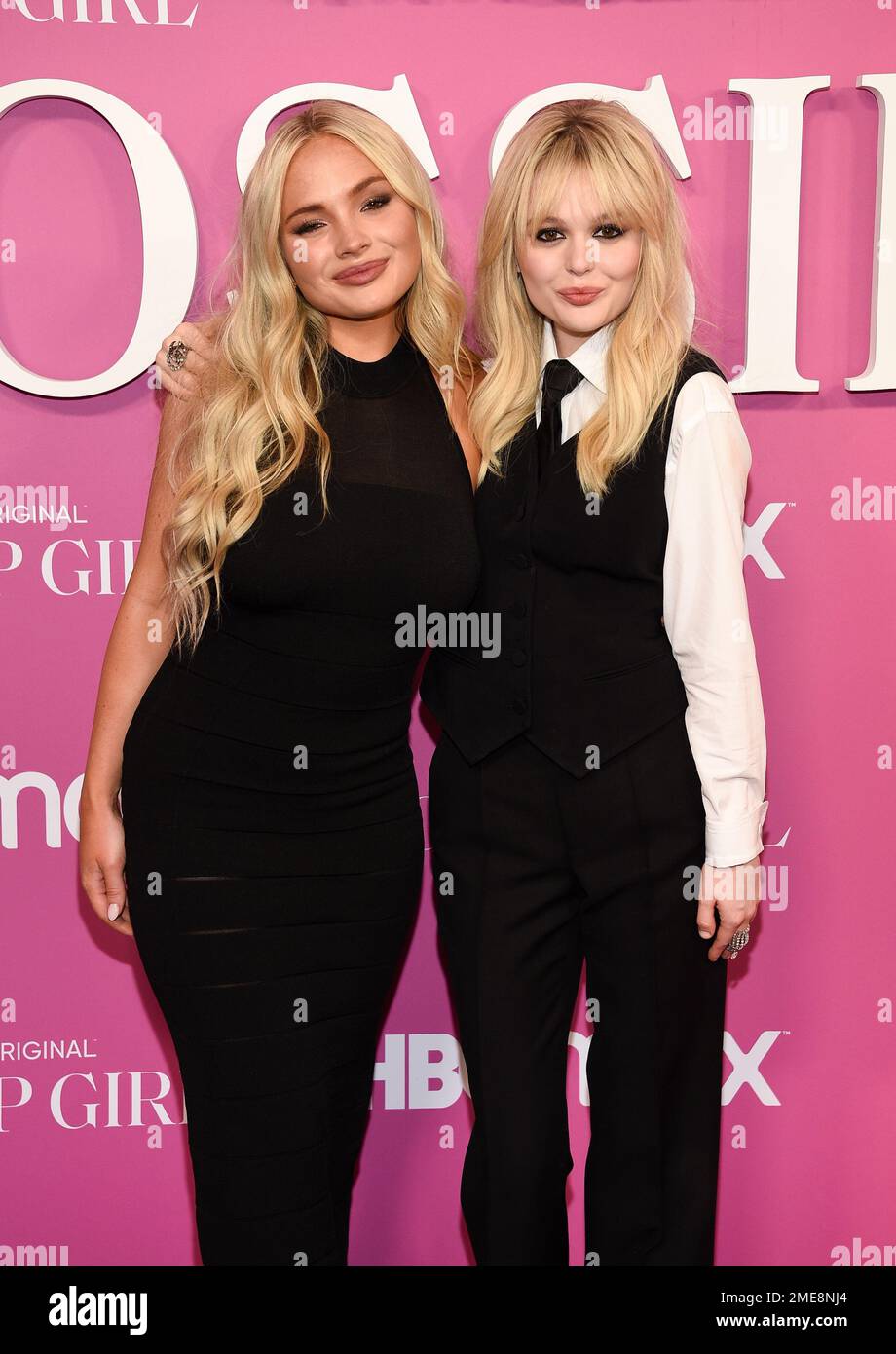 Actor Emily Alyn Lind, right, and sister Natalie Alyn Lind pose ...