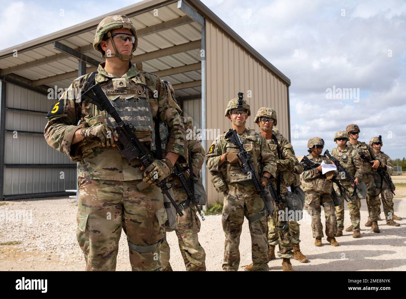 FORT HOOD, Texas - U.S. Army Best Squad competitors prepare to enter ...