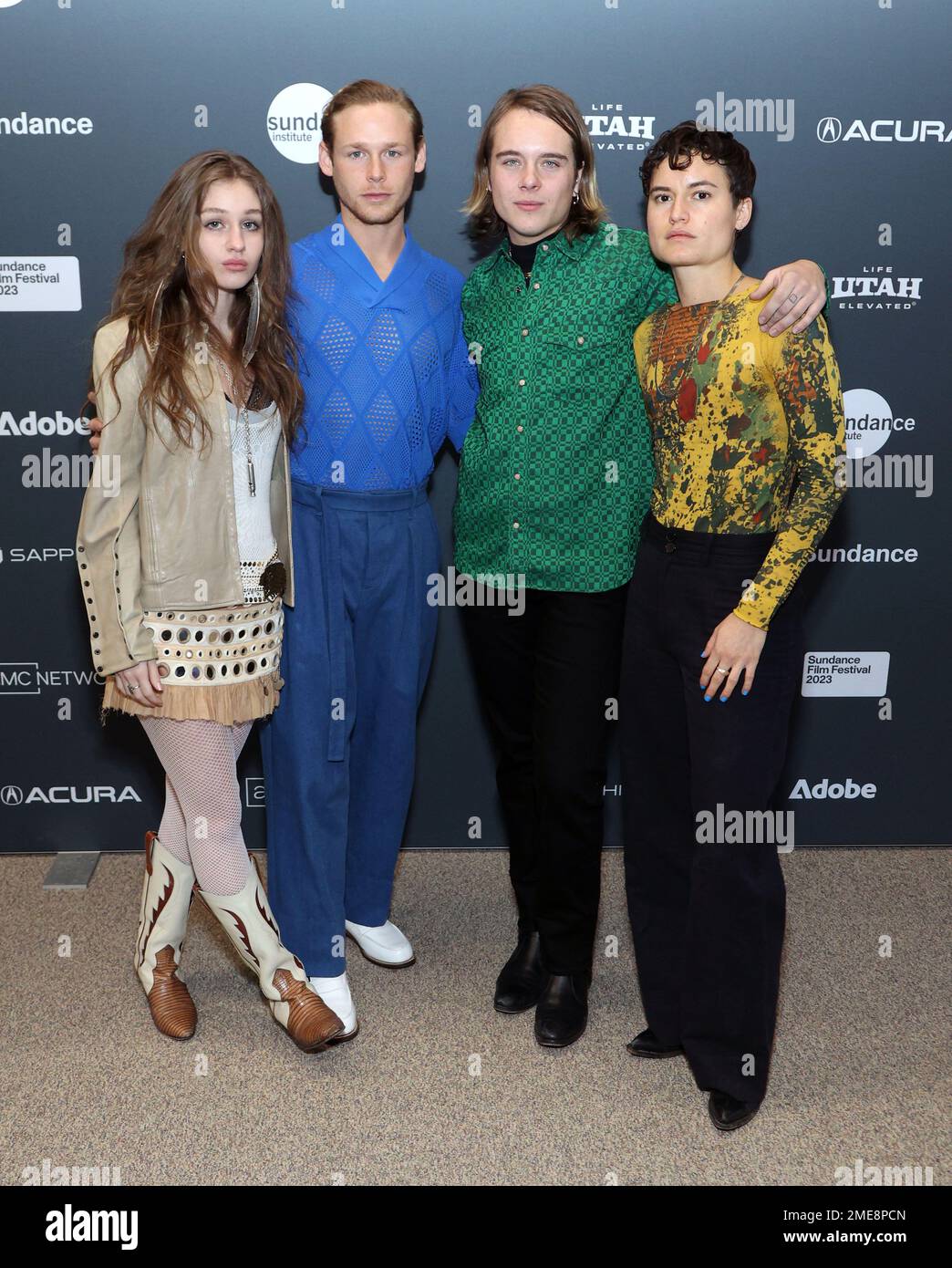 Park City, USA. 23rd Jan, 2023. MiMi Ryder, Cole Doman, Vuk Lungulov-Klotz and Lio Mehiel ...