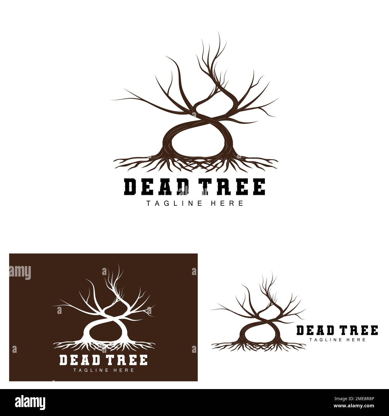 Tree Logo Design, Dead Tree Illustration, Wild Tree Cutting, Global ...